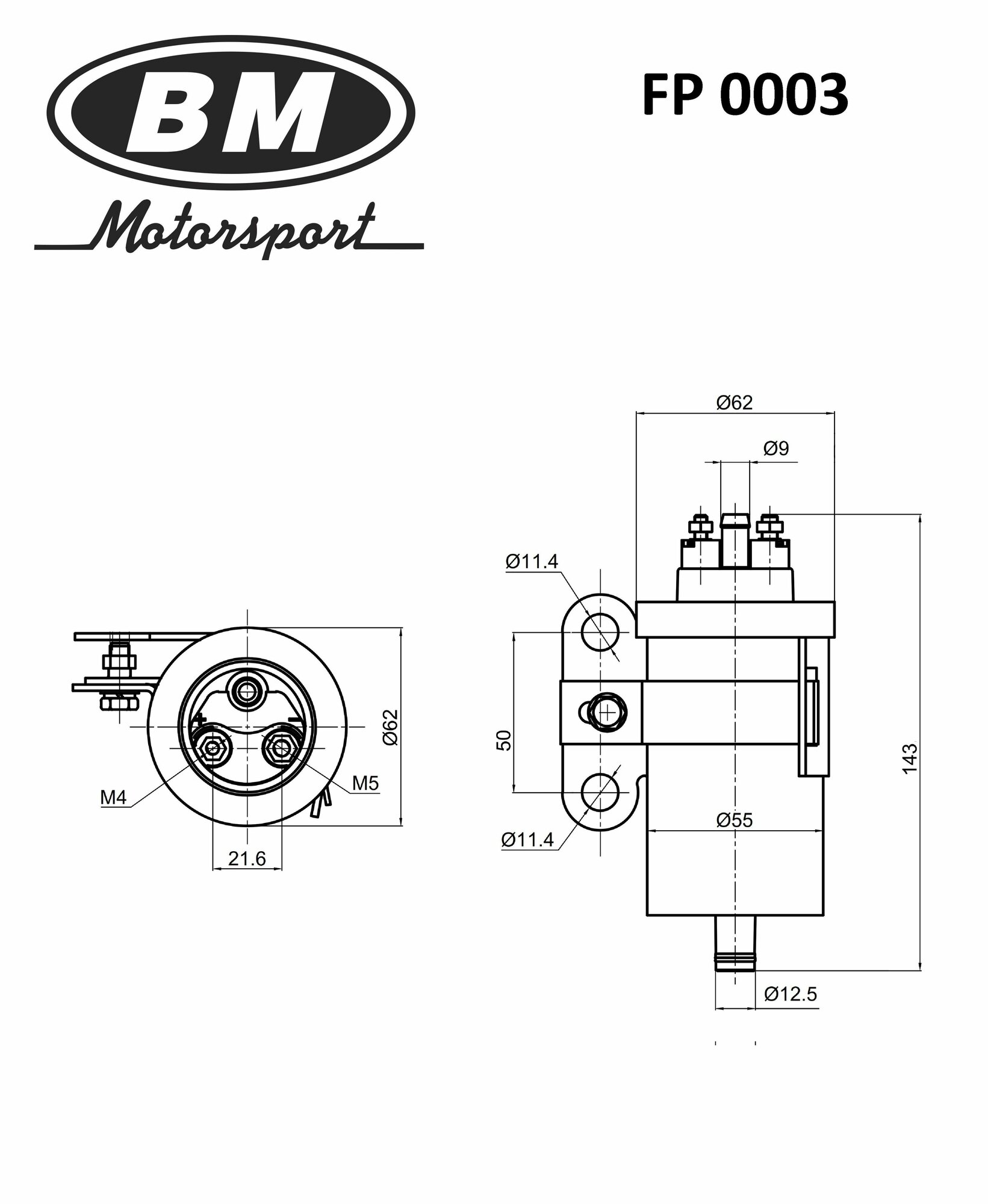 Насос топливный электрический, BM FP0003