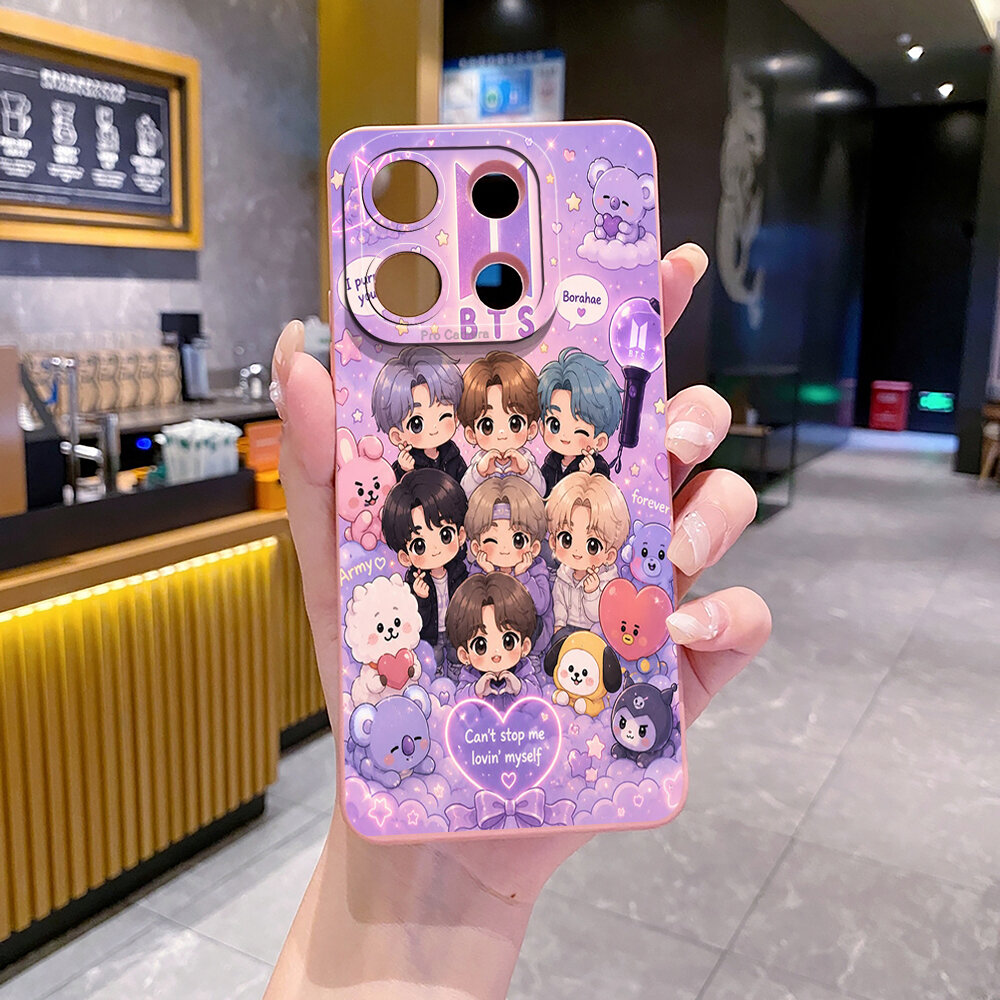 Для Xiaomi 15 Pro 6.73 inches чехол с мультяшным принтом BTS BT21 противоударный мягкий чехол