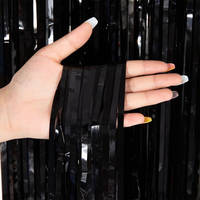 Фringe Curtain 1x2m для фотозон Черный, black