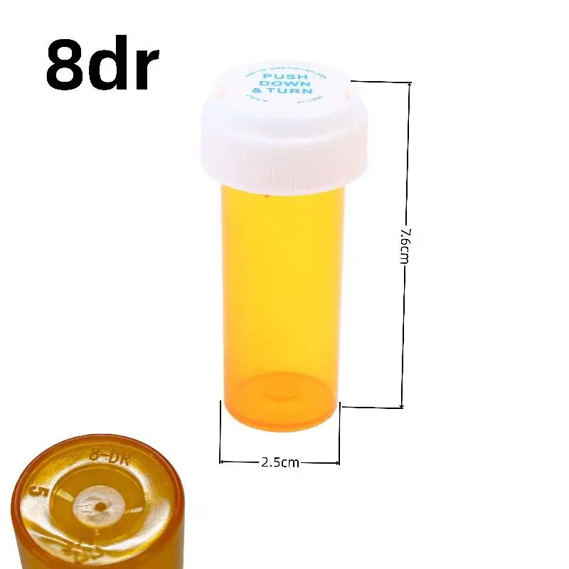 Пластиковые бутылки для таблеток 5/10/20 шт. 8dr 5pcs A