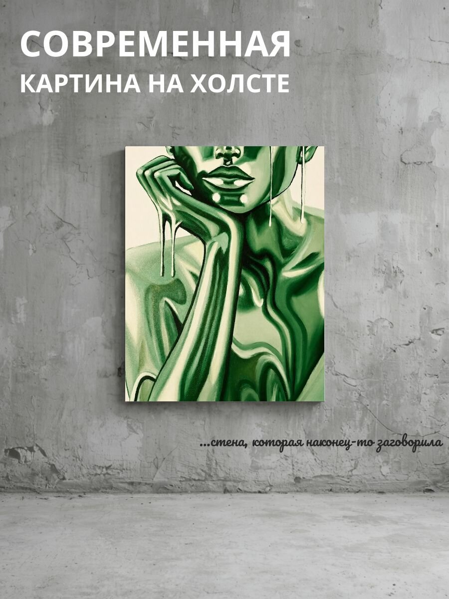 Картина на холсте Портрет женщины 50x70 см
