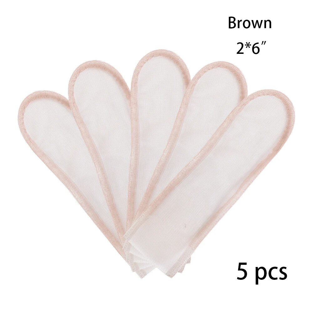Сетки для волос Yajukai кружевные 5 шт. Brown 2x6 5pcs