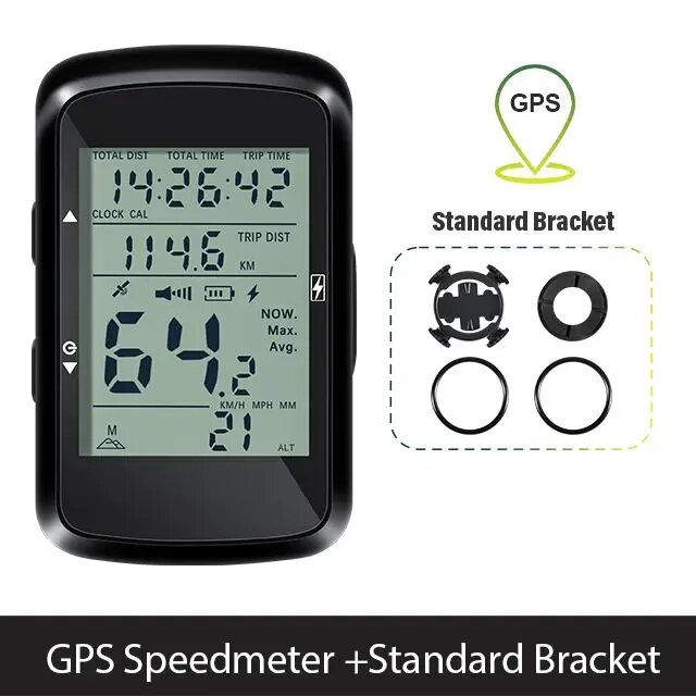 NEWBOLER Беспроводной GPS-велокомпьютер ODO039 Зеленый, ODO039