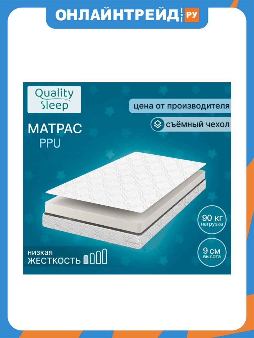 Матрас Капризун Джангл Симпл Алоэ Вера ППУ 200x80x9
