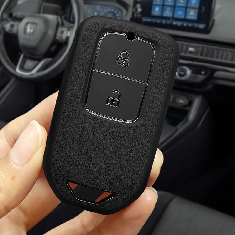 Черный чехол для ключей Honda Civic CR-V 2Btns