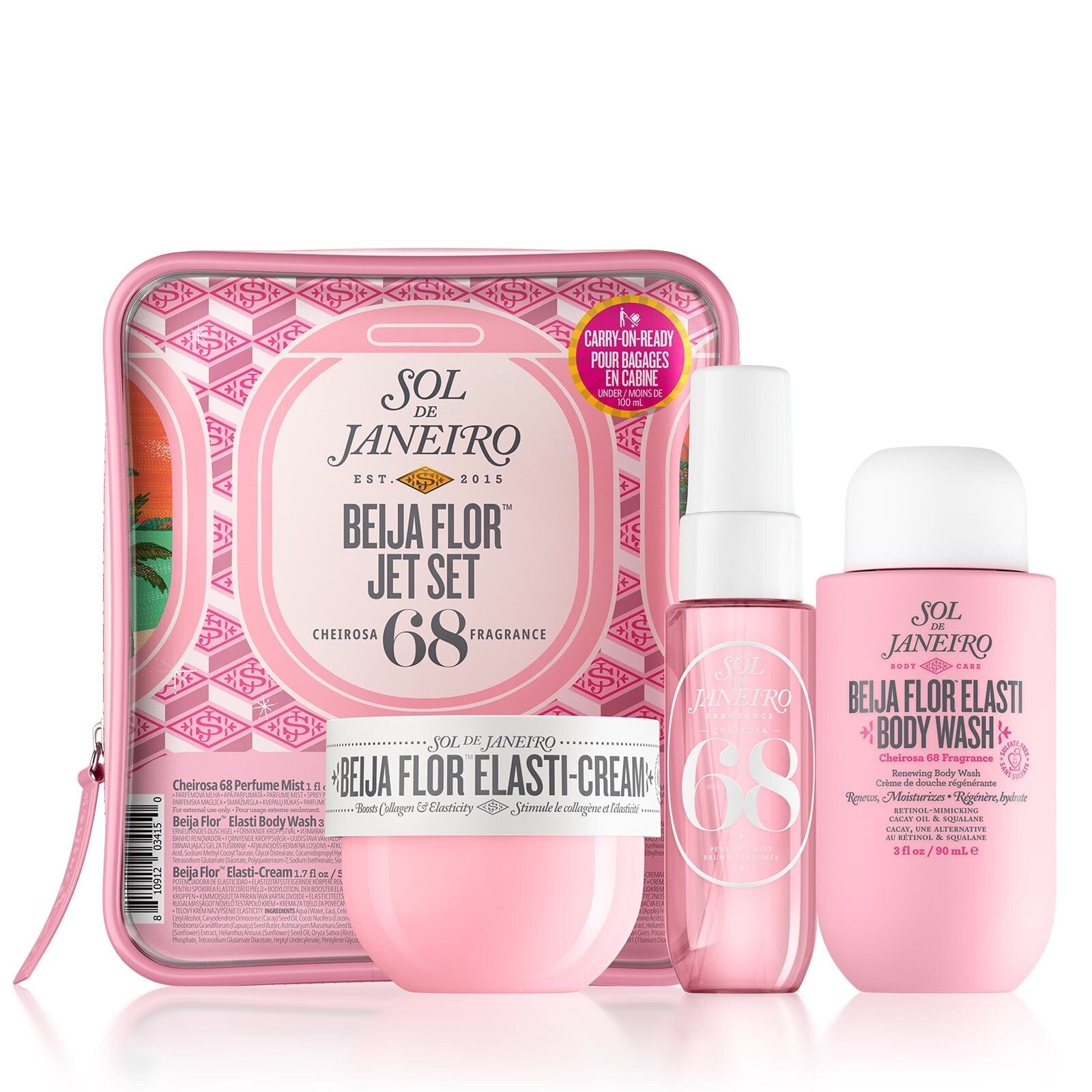 Подарочный набор для тела Sol de Janeiro Beija Flor Jet Set: гель, Elasti-Cream и спрей-мист Cheirosa 68