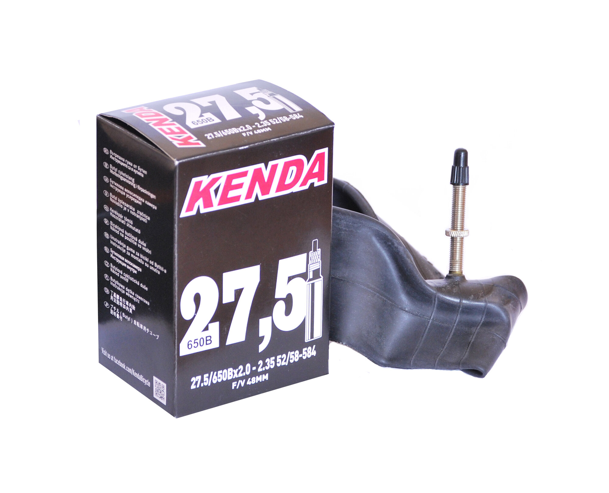 Камера для велосипеда 27,5"х1,75-2,125 спорт 48мм ниппель вело KENDA