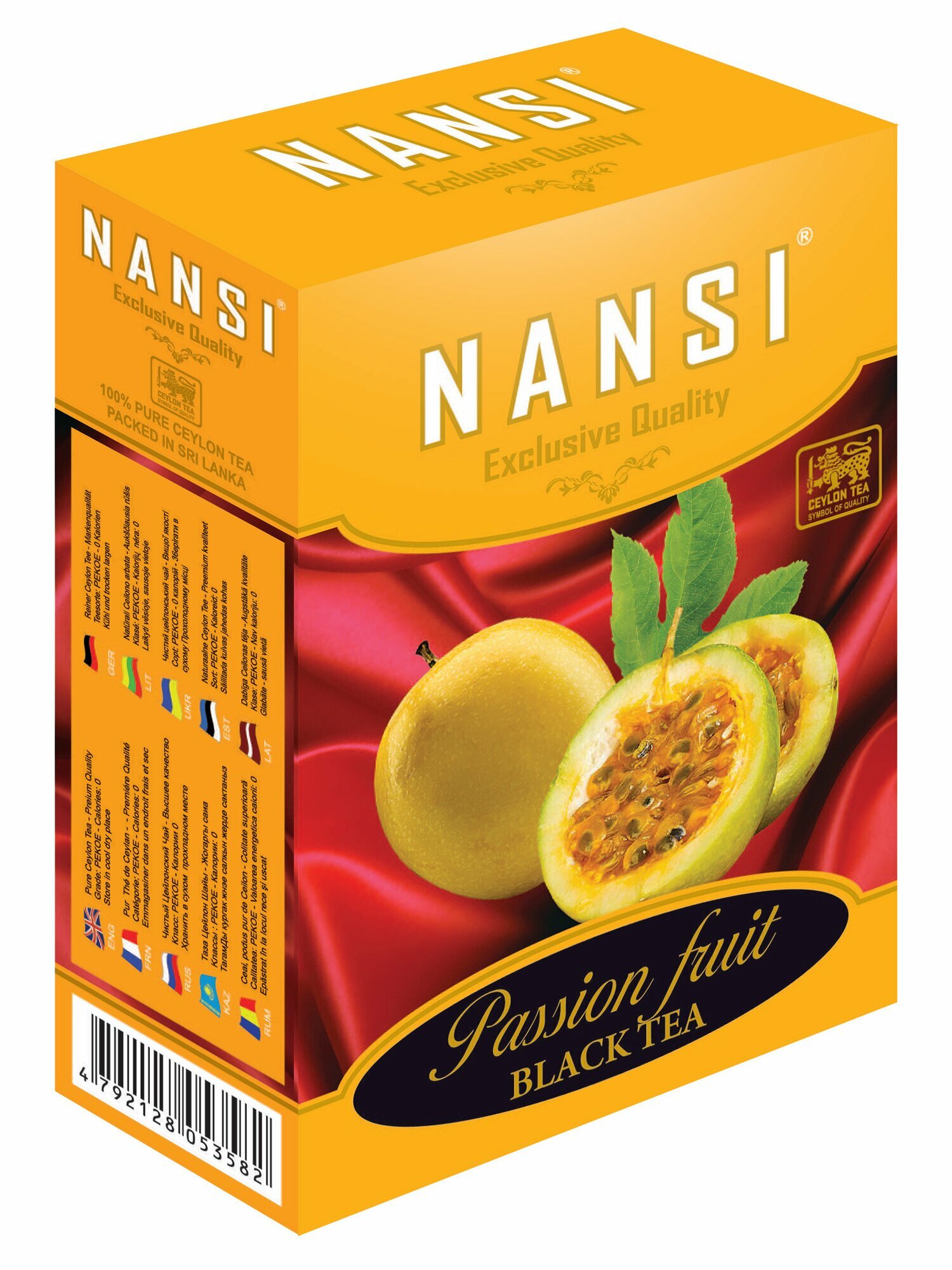 Чай NANSI BLACK TEA с добавлением натуральных плодов маракуйя 100 гр