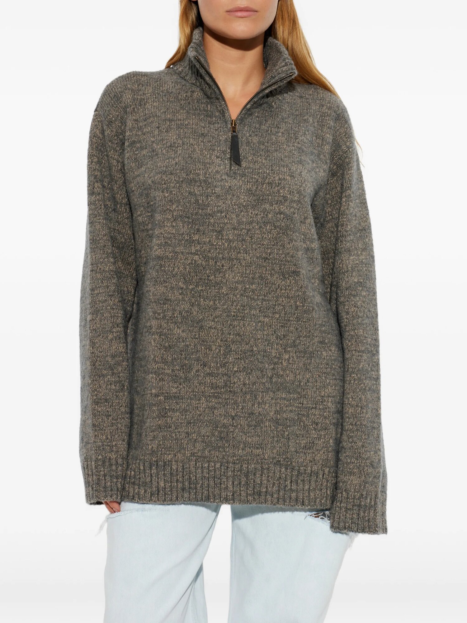 Свитер Maison Margiela Quarter-zip knitted sweater, размер 40 — фото 1