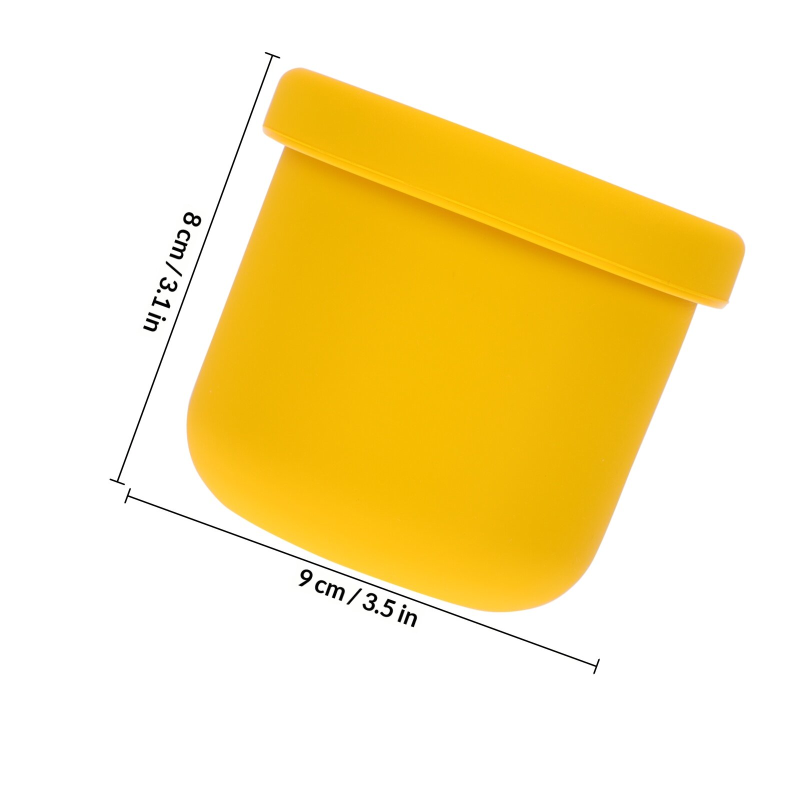 Качественная Детская Миска Из Силикона Для Еды 1 Шт Желтый 9X9Cm