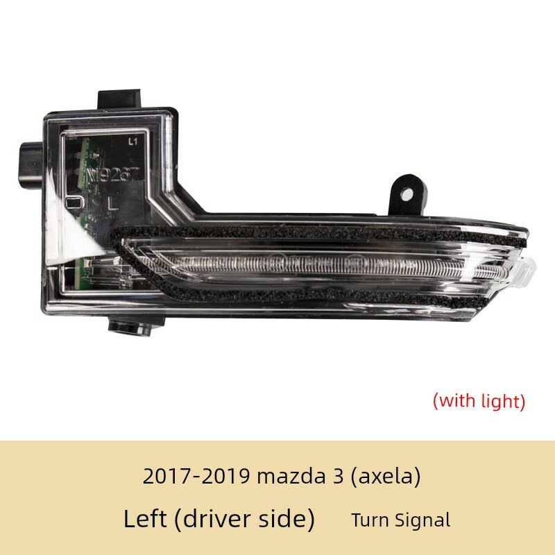 Zamok zerkala Mazda 3 Axela 2017-2019, voditel'skaya storona, signalnyy lens