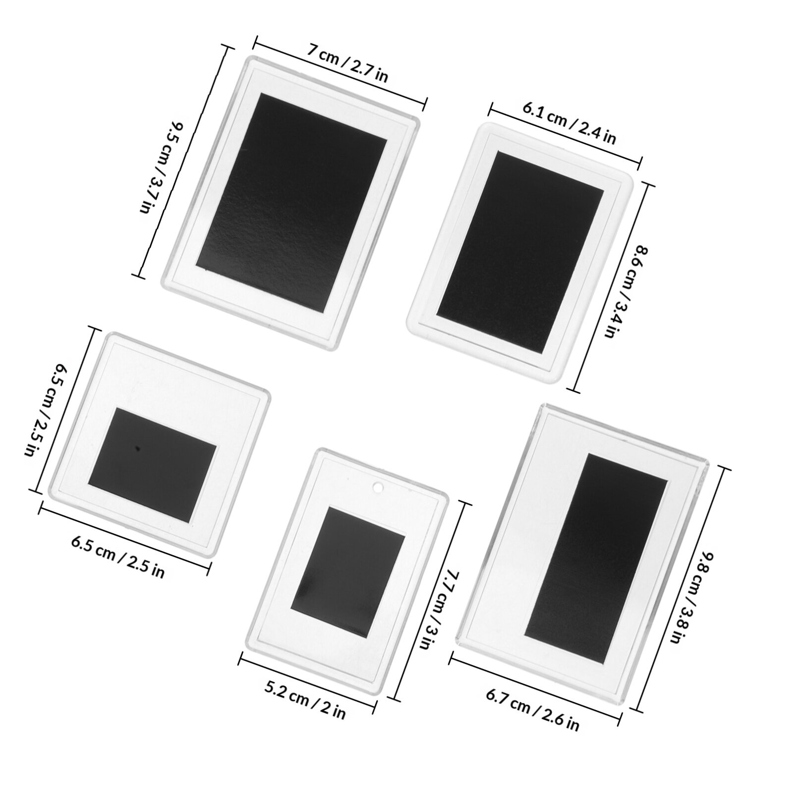 5 Штук Прозрачные Магнитные Фото рамки Для Холодильника 9 50X7 00X0 70Cm