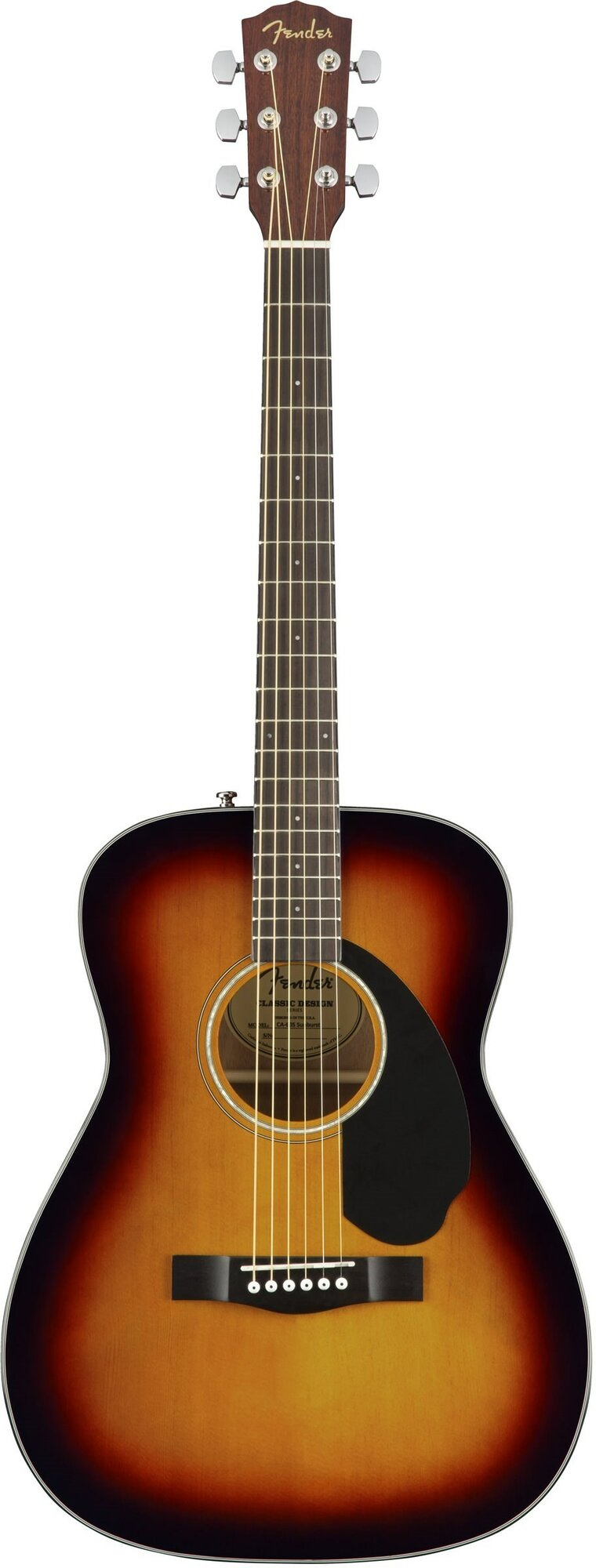 FENDER CC-60S Sunburst акустическая гитара, концерт, 6 струн, санбёрст