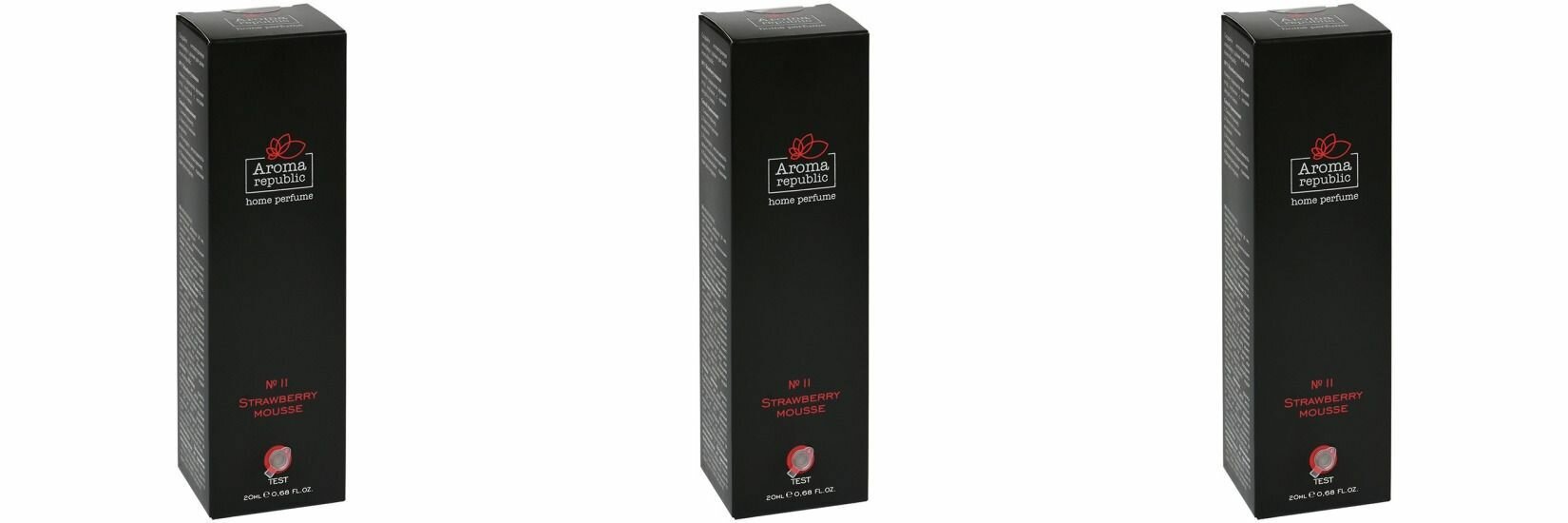 AROMA REPUBLIC Ароматический диффузор 20 мл, "№11 Strawberry mousse" , 3уп.