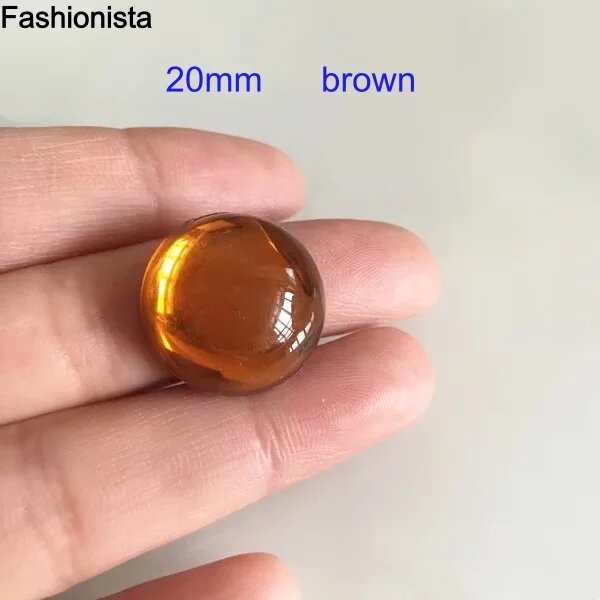 50 шт. полукруглые акриловые бусины Fashionista 20 мм Коричневый, Brown 50 pcs