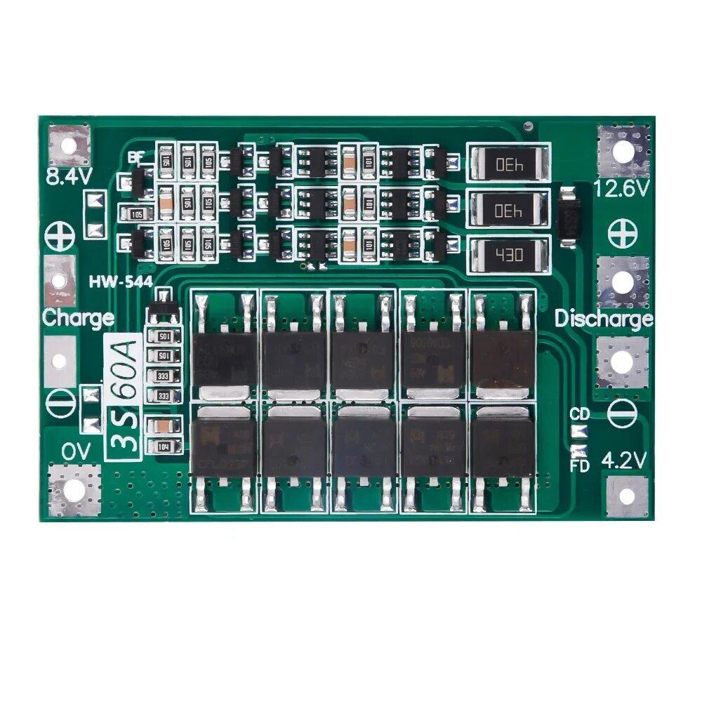 Aideepen BMS защита платы аккумулятора 18650 для дрели 4S 40A 16,8В 3S 60A Balanced