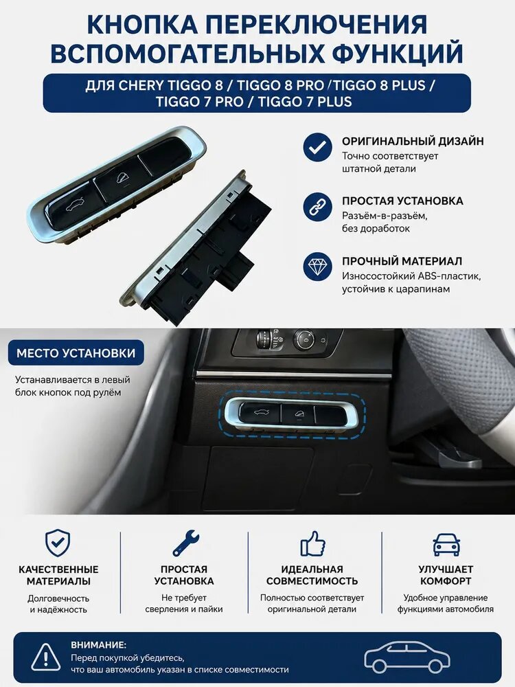 Кнопка на приборной панели арт. TIGGO-_7_8-PRO-PLUS-BTN01