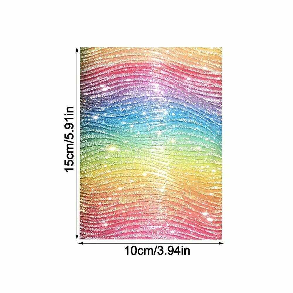 Радужная блестящая тканевая основа для термопереноса Rainbow-20-33cm