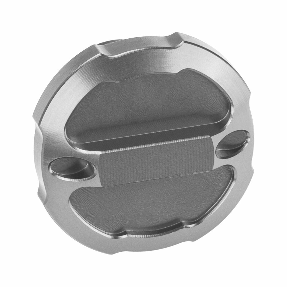 Крышка заливной горловины мотоцикла M20x2.5, серая, из алюминиевого сплава с ЧПУ обработкой