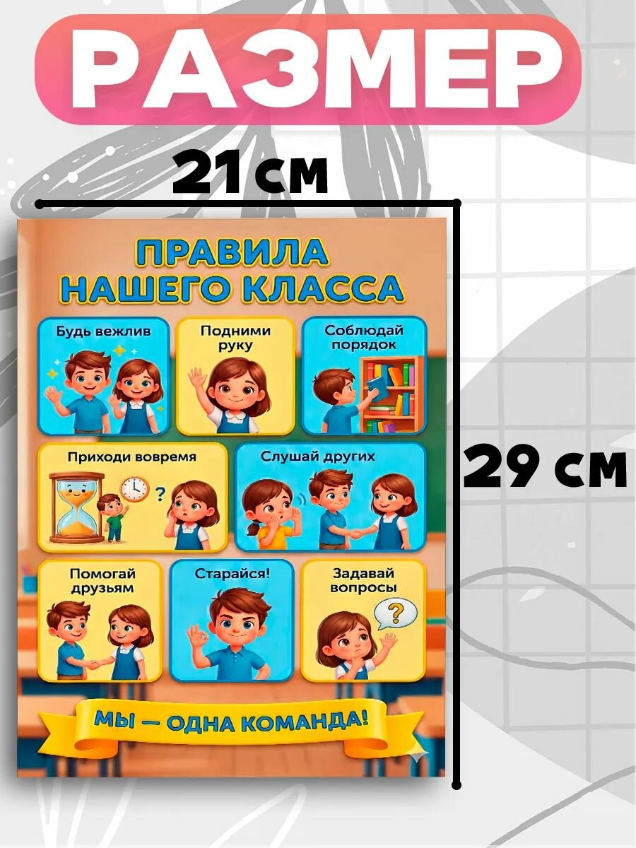 Постеры на стену Правила класса — фото 1