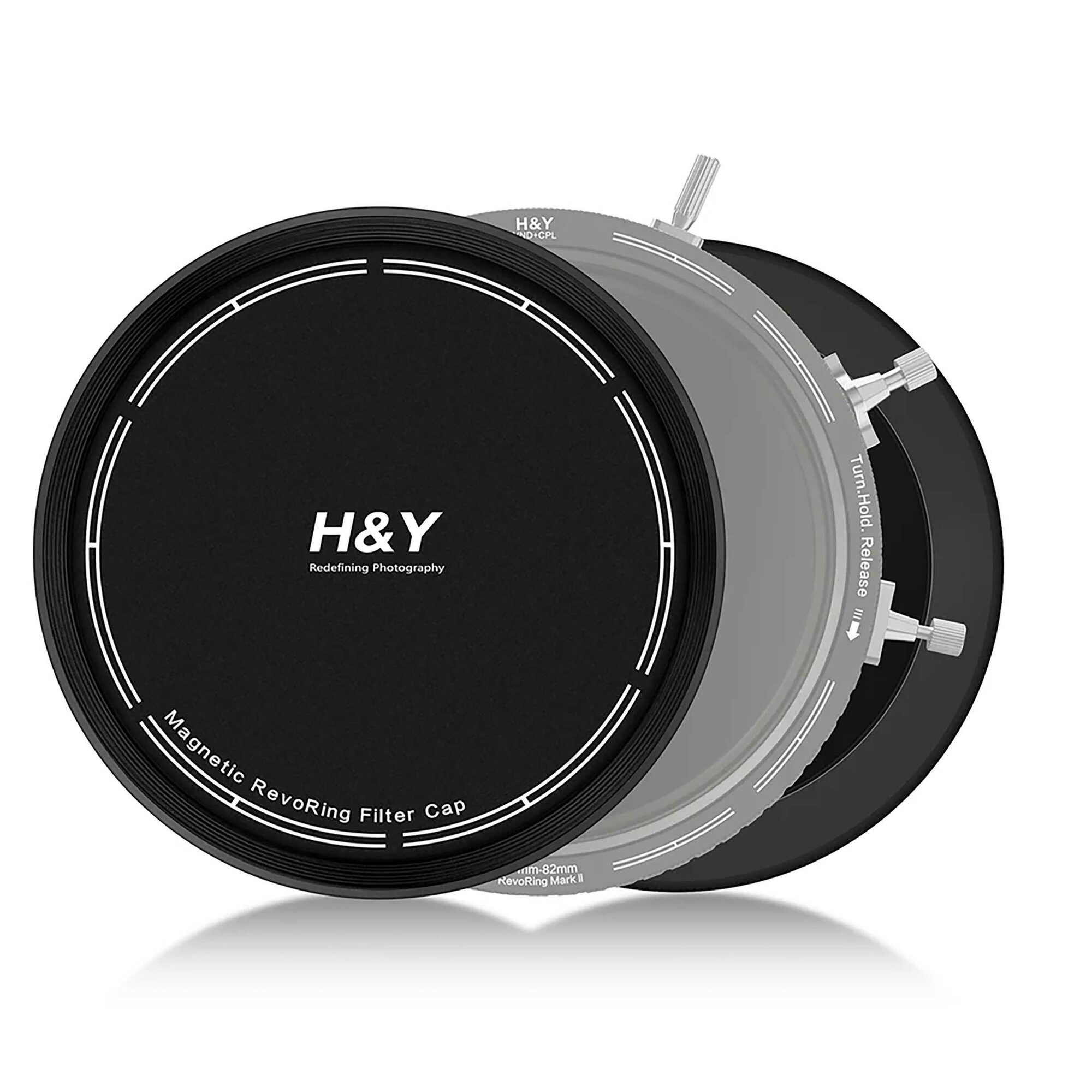 Крышки для фильтра H&Y RevoRing Front and Back Cap, алюминиевые, магнитные, диаметр 67 мм