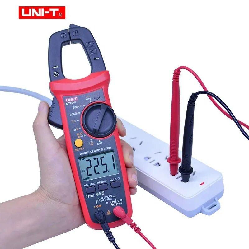 UNI-T 400A Цифровой Измеритель Тока True RMS Амперметр Вольтметр Тестер Ом Автоматический Диапазон UT201+