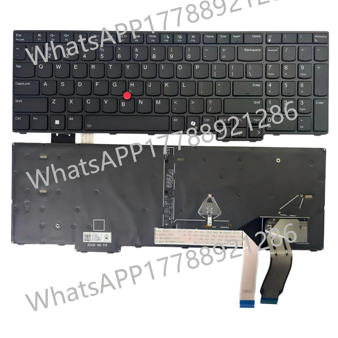 Клавиатура с подсветкой (US) для ноутбуков Lenovo ThinkPad L16 Gen1 Gen2, T16 Gen3 Gen4, P16S Gen4, P16V Gen3 (US), артикулы 5N21M40003, 5N21Q49827