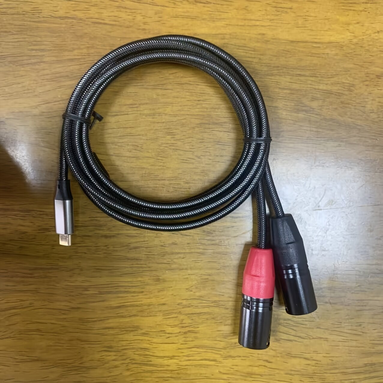 Кабель USB Type-C на два XLR (мужской), 39.37 дюйма, для подключения телефона к активным колонкам и усилителям