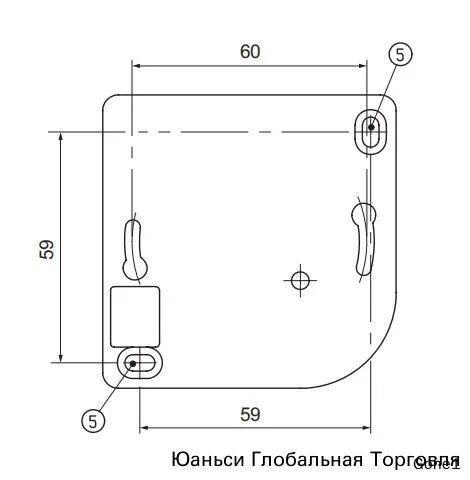 Термостат Аксессуар для обогревателя 220 В, 75x75x25 мм — фото 1