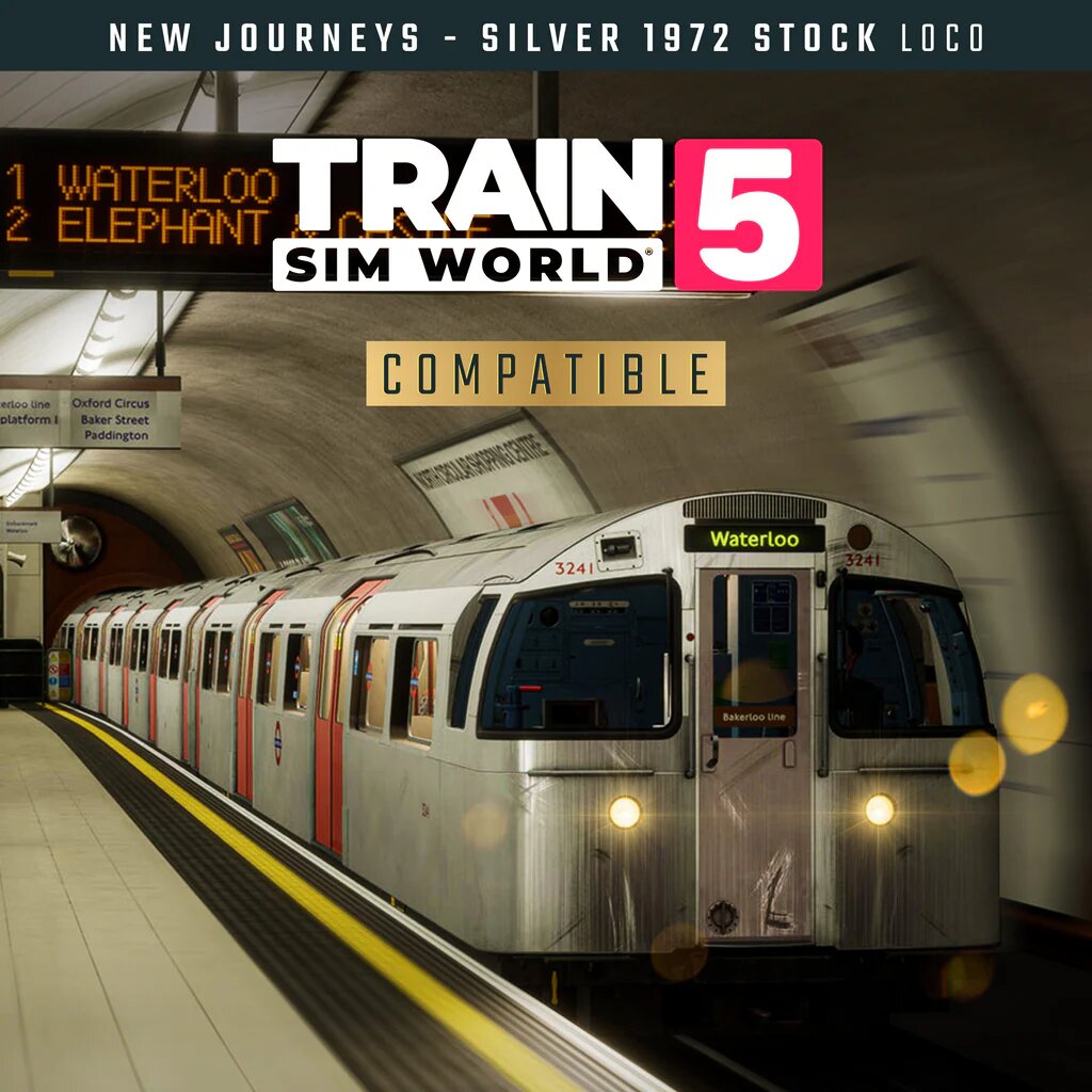 Дополнение Train Sim World 5: New Journeys - Silver 1972 Stock, цифровое издание PlayStation 4 и PlayStation 5, регион Турция / код пополнения баланса
