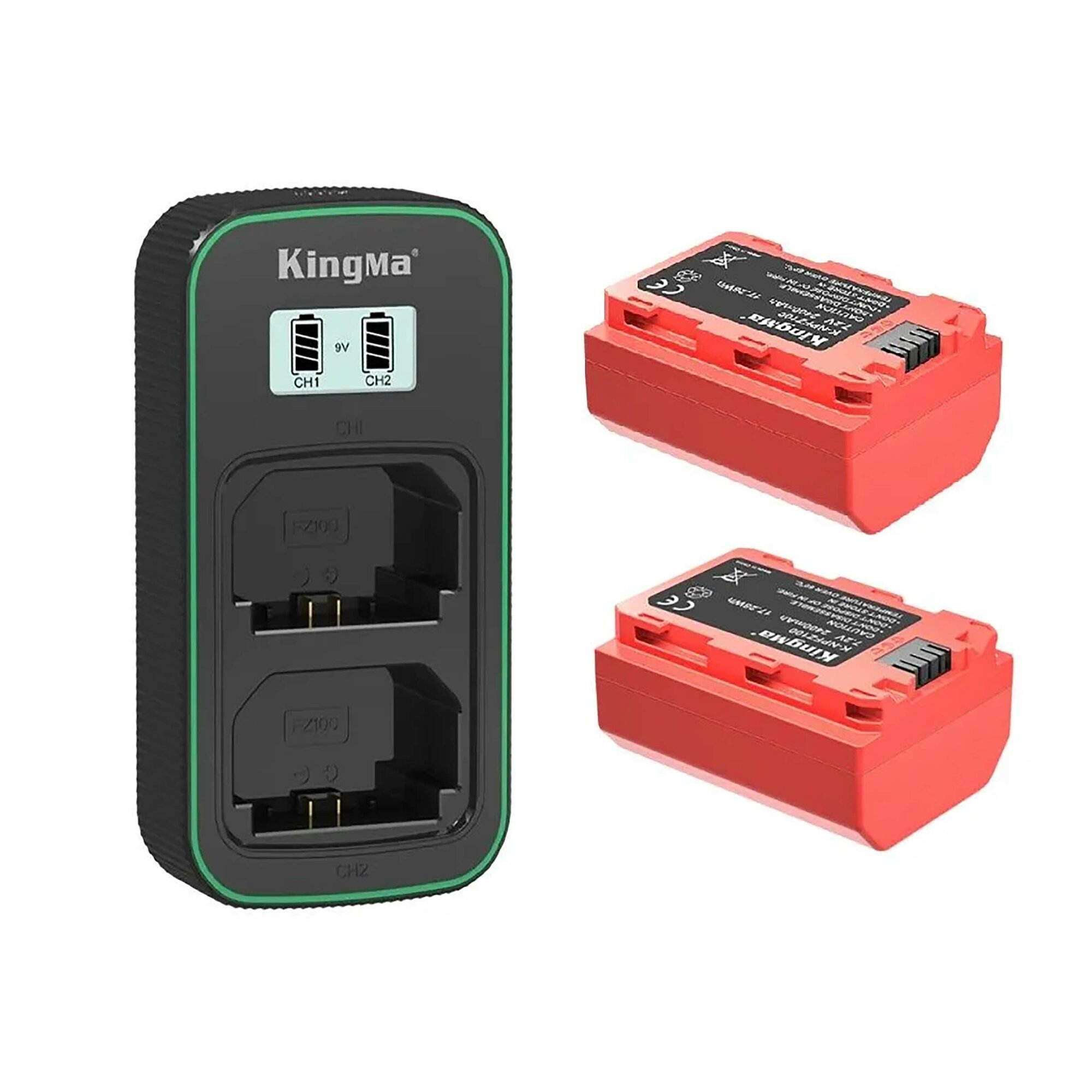 Зарядное устройство Kingma BM058Q + 2 аккумулятора NP-FZ100 2400 мАч