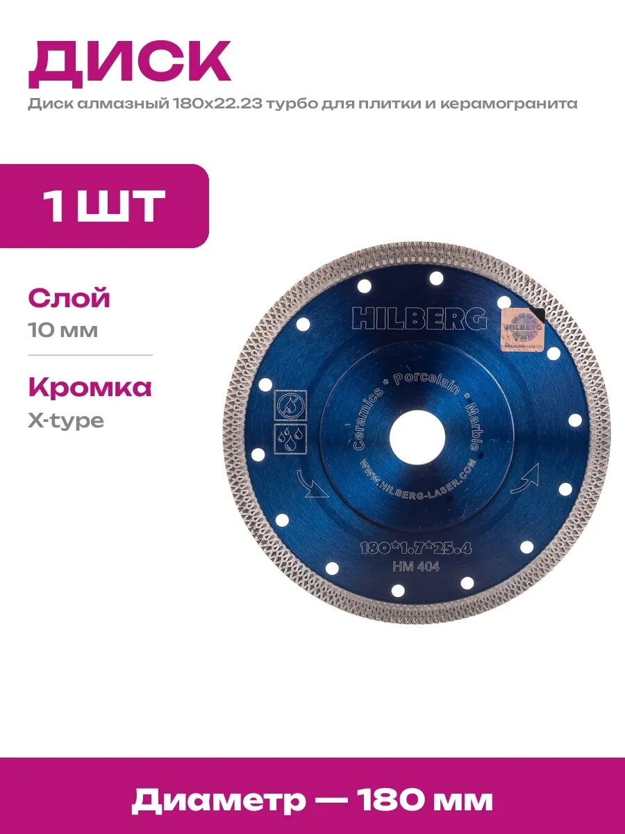Ультратонкий диск 180 по керамограниту для болгарки 1 шт
