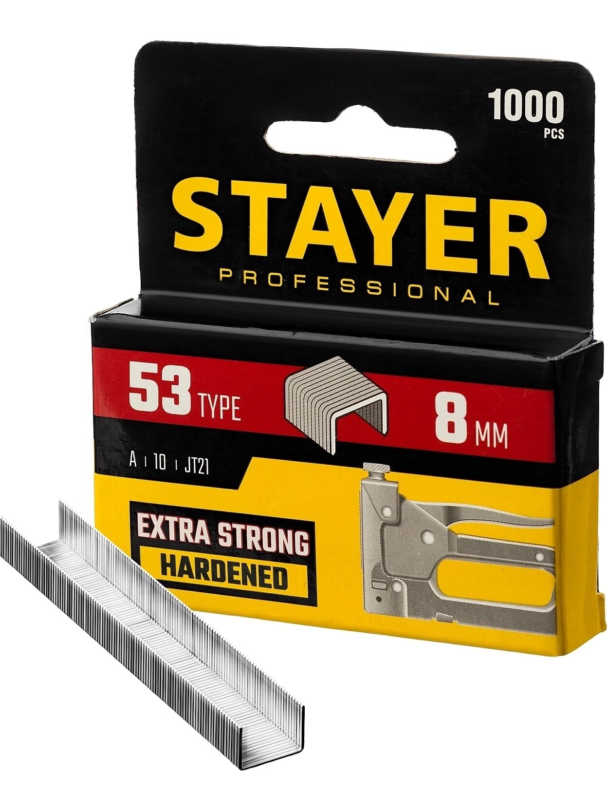 Скобы для степлера Professional STAYER тип 53 (A/10/JT21) 8 мм 1000 шт калибр 23GA