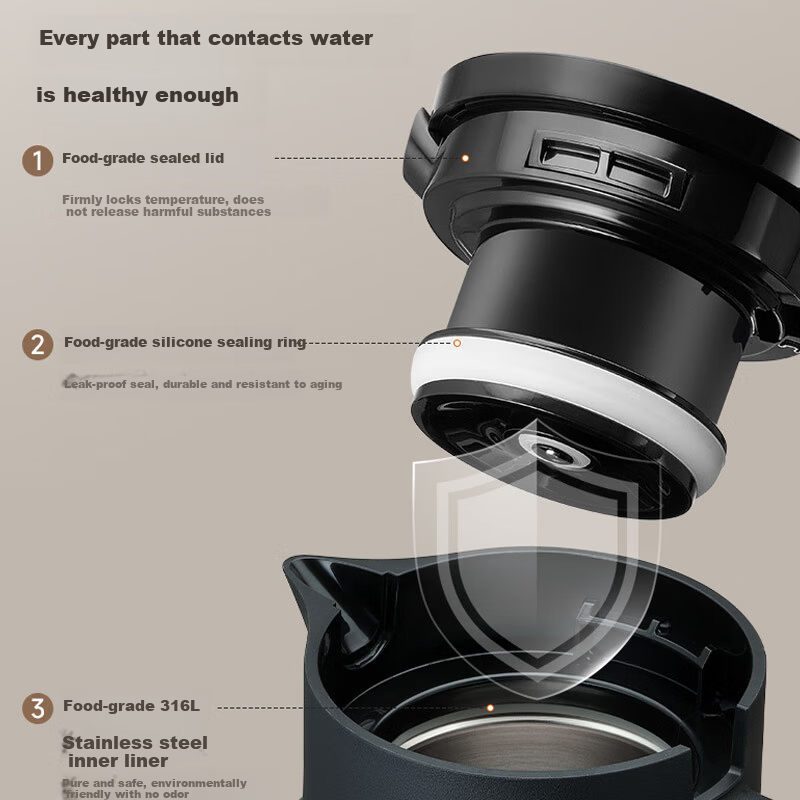 Joyoung Master Series 2000 мл термоскотч для домашнего использования Цвет：Кастрюля для бульона 316L [2л] Серия Master