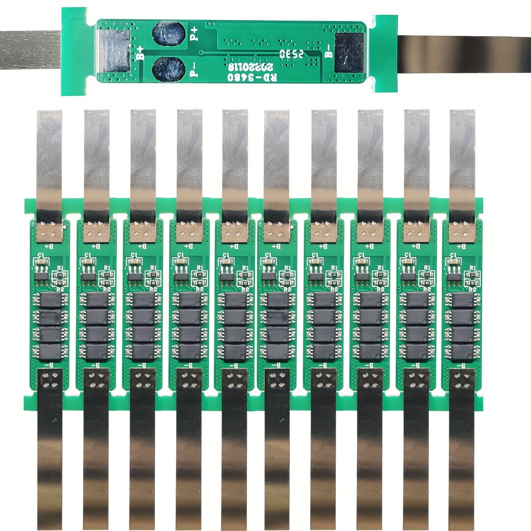 Защитная плата BMS PCM для литий-ионных аккумуляторов 18650, 10 шт, 5-6A 3.7V, с подложкой
