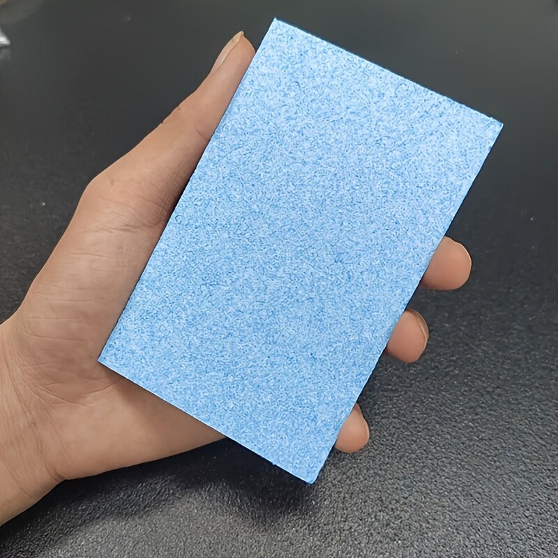 Кухонные губки целлюлозные разбухающие 4 шт, 10x6,3 см, синие, для мытья посуды и кухонной утвари
