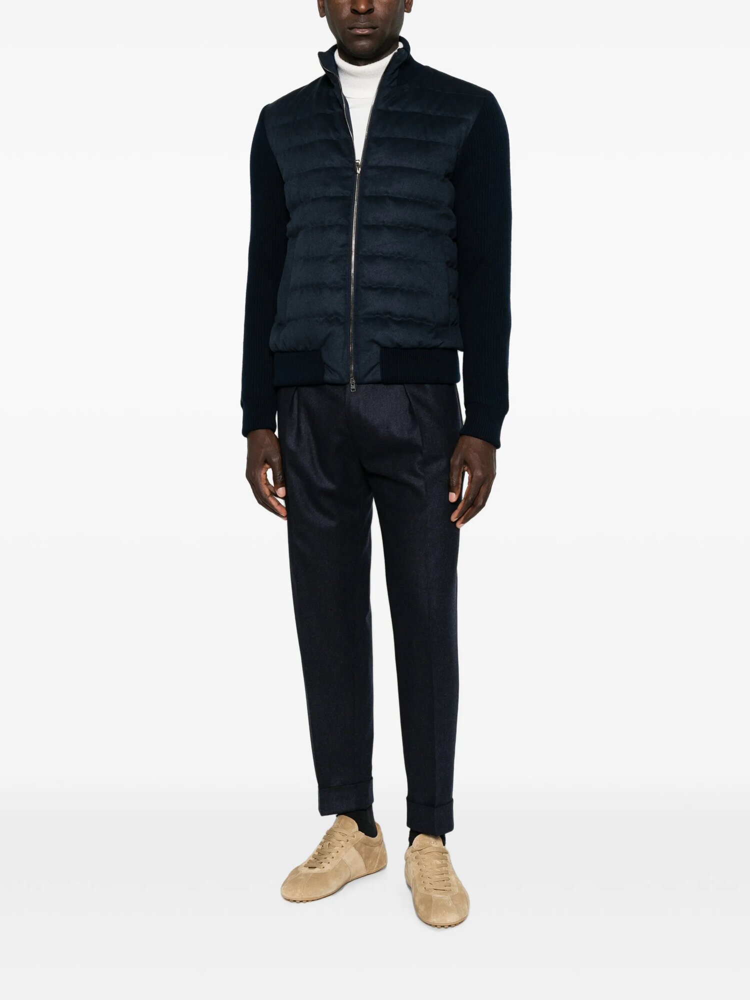 Куртка Herno Quilted ribbed-sleeves jacket, размер 50 — фото 1
