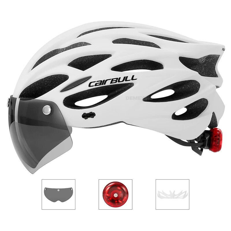CAIRBULL Велошлем белый M(55-59cm) с визором