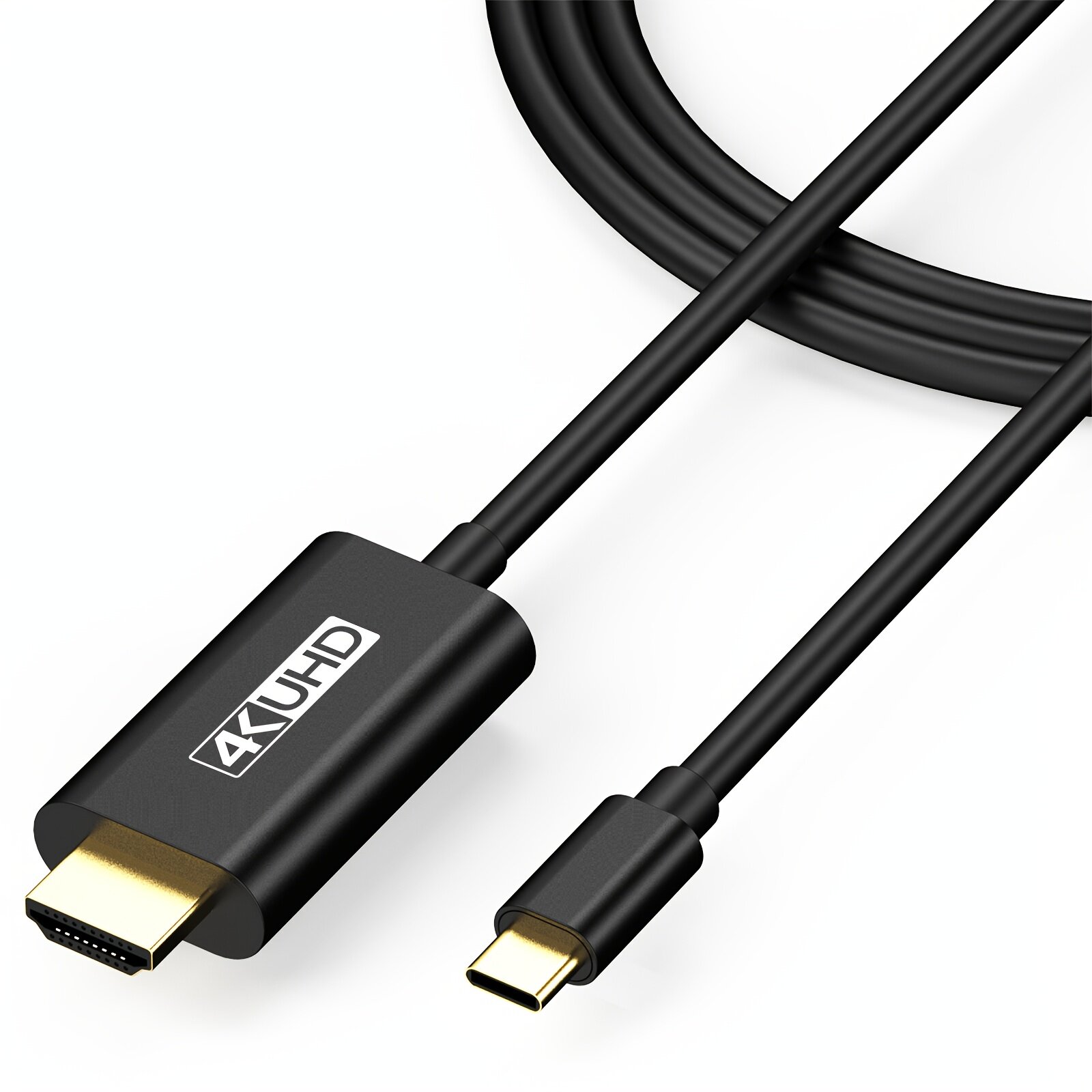 Кабель USB-C на HDMI для телевизора 1,8 м, 4K, черный