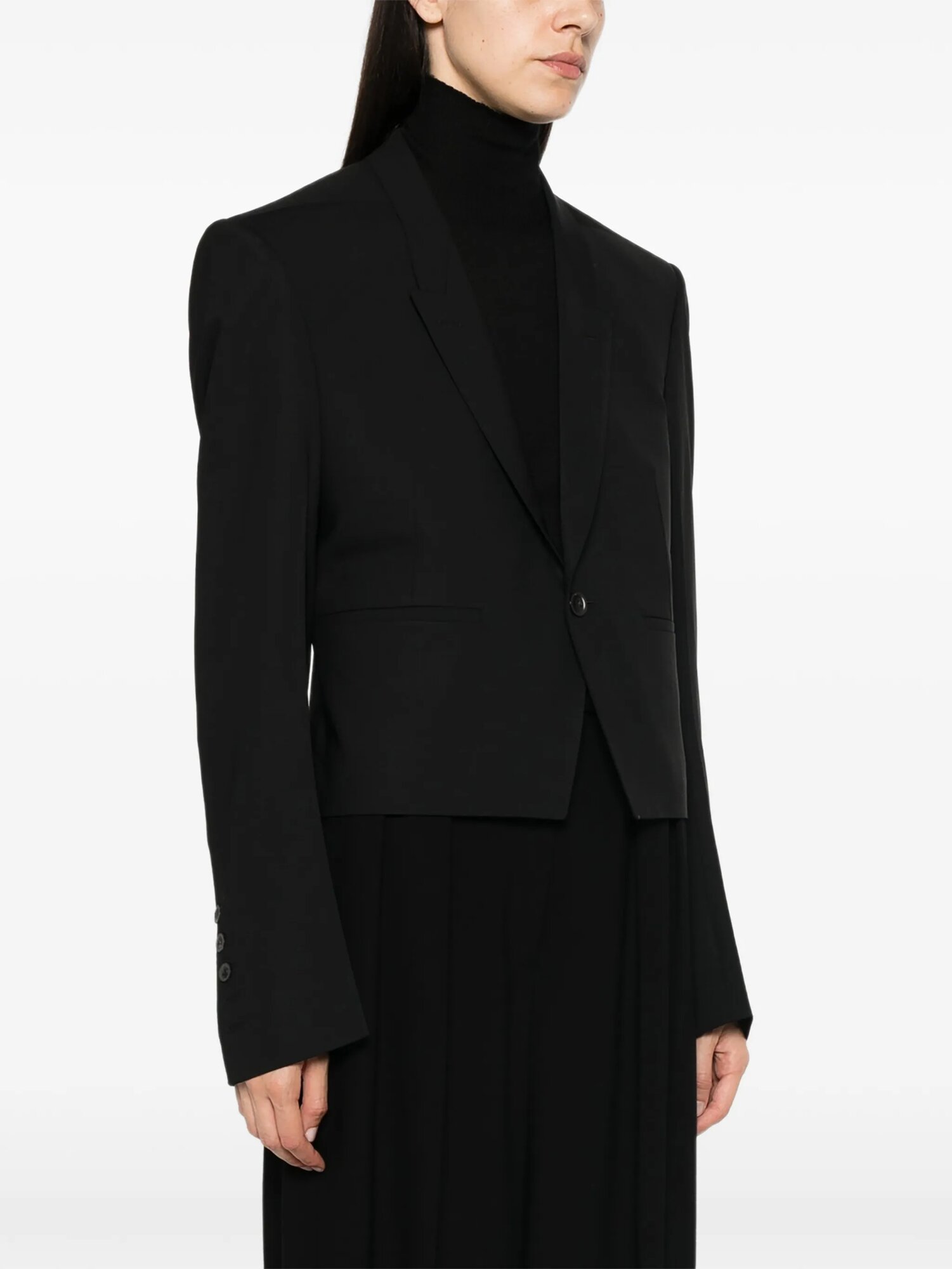 Куртка Rick Owens Buckle-strap cropped blazer, размер 42 — фото 1