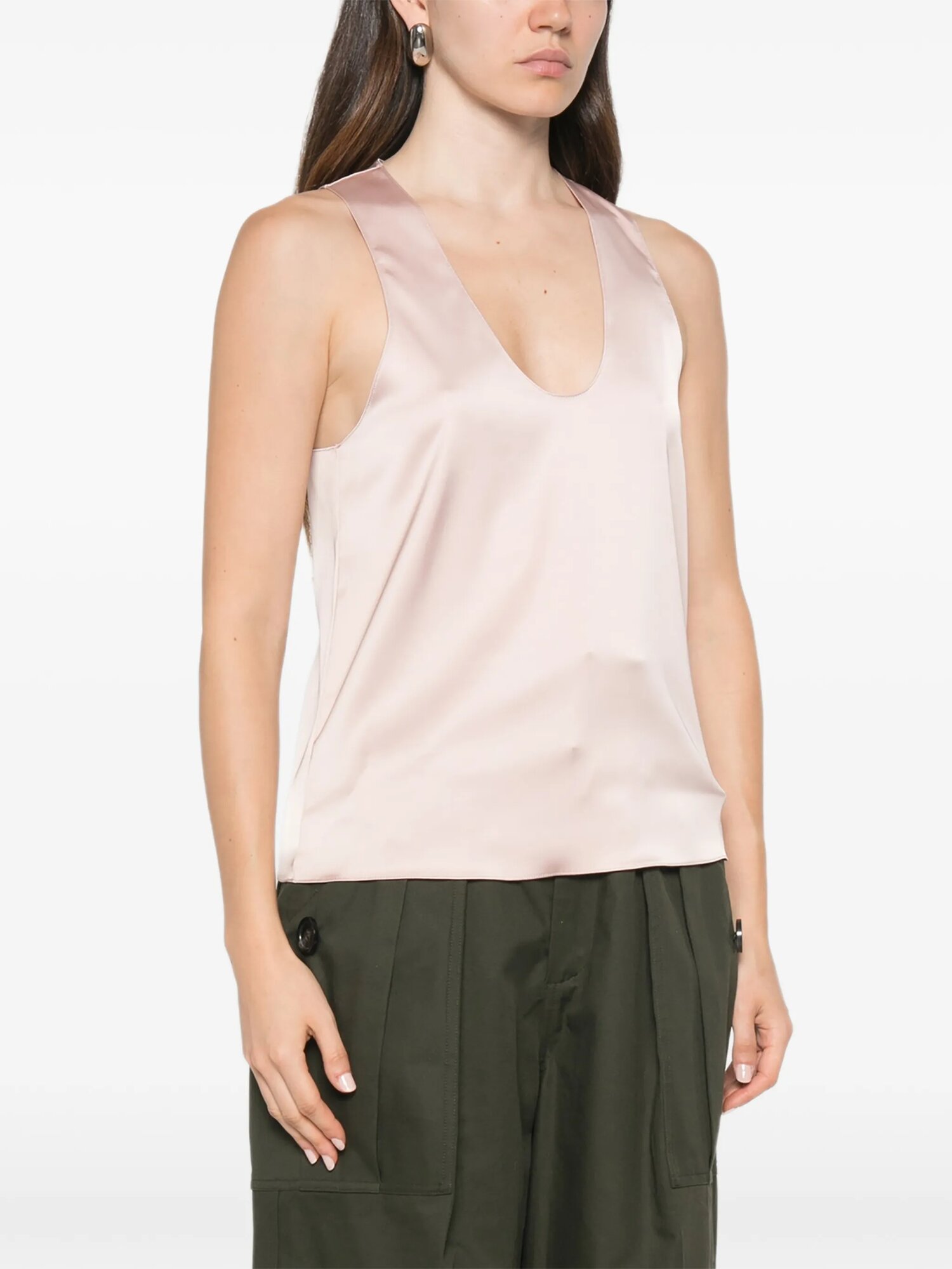 Топ PATRIZIA PEPE Satin tank top, размер 46 — фото 1