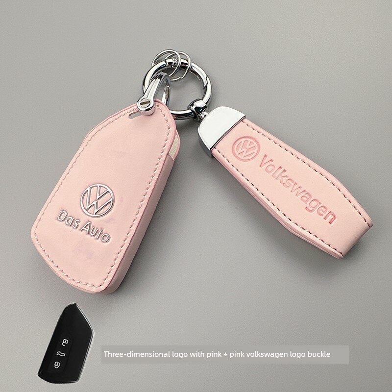 Крышка ключа VW I-стиль из сукна, пузырьковый розовый + пузырьковый розовый для различных моделей VW