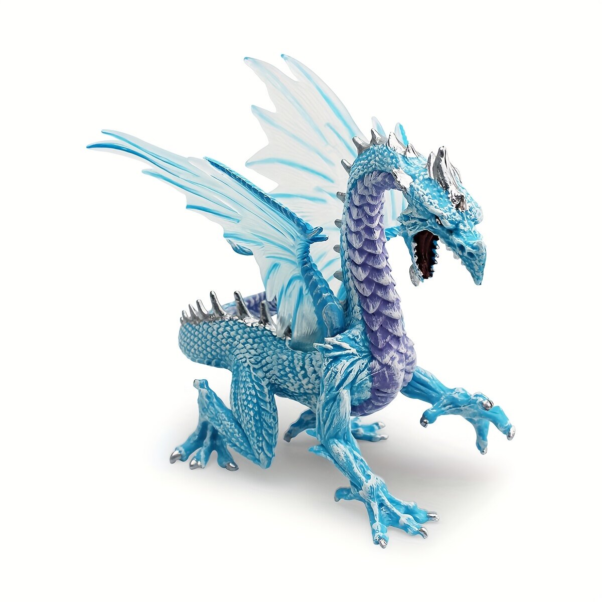 Phantom Wing Dragon Трехцветная коллекционная модель с градиентными чешуями: ледяной синий, изумрудный зеленый, лунно-белый, модель 249