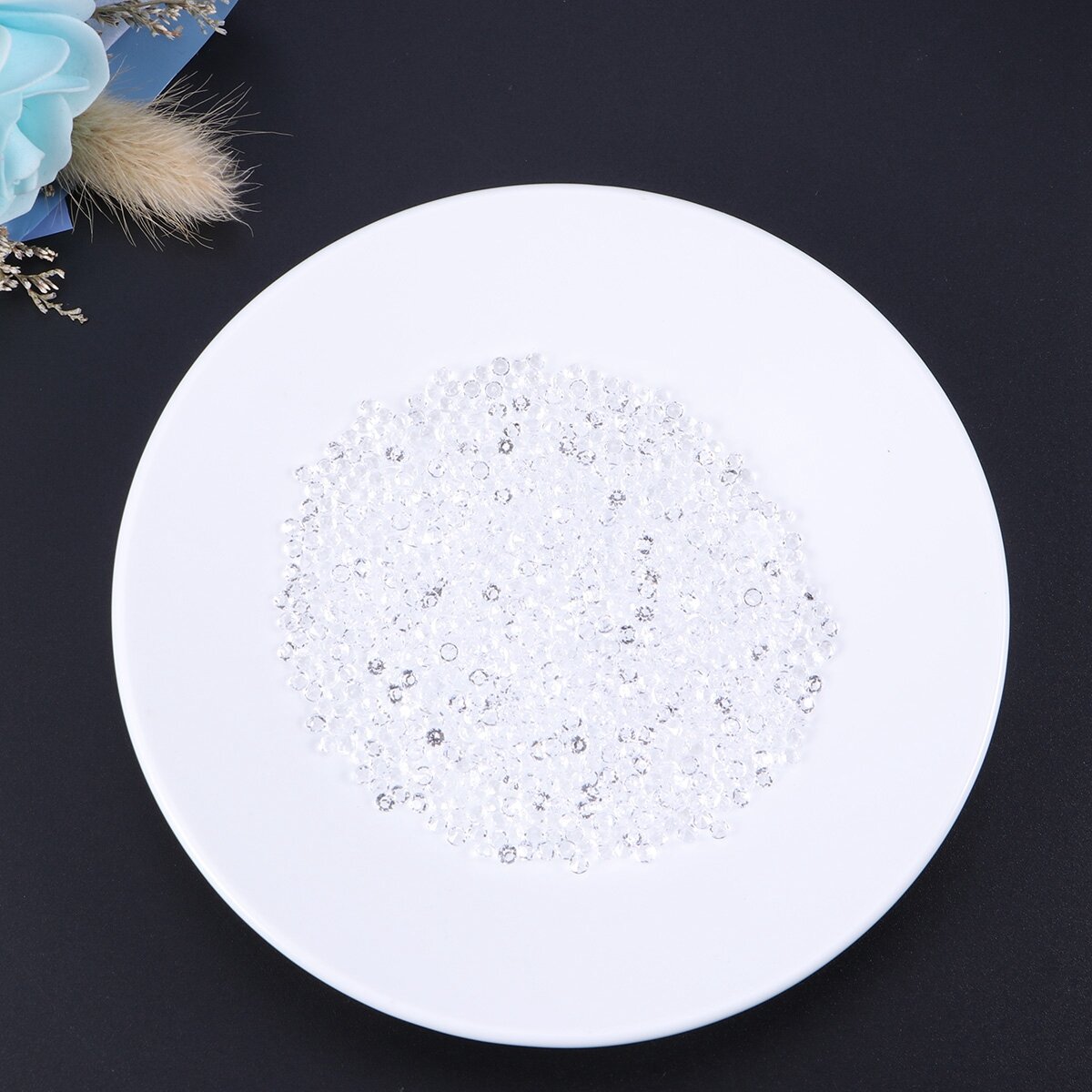 1000 Штук 3Mm Прозрачные Кристаллы Для Свадебной Декорации Стола И Ваз Acrylic Diamonds Wedding Party Dekorations