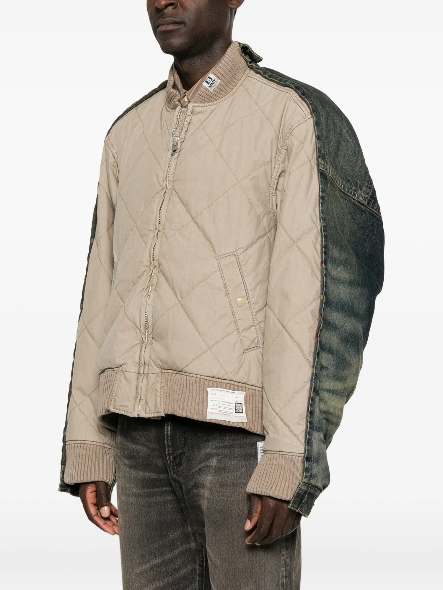 Куртка MAISON MIHARA YASUHIRO Quilted layered-denim jacket, размер 46 — фото 1