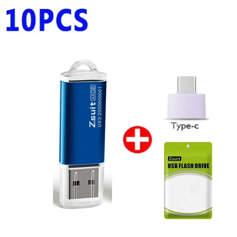 Zsuit USB-флешки 2-64 ГБ 32 ГБ, Синий, Синий