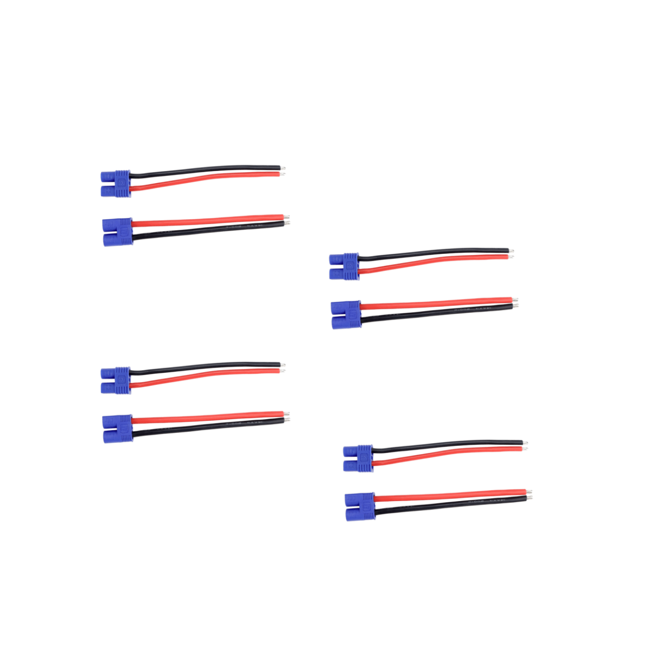 Кабель EC3 с разъемами "папа-мама" 14AWG, 3.94 дюйма, высокотоковый силиконовый провод для аккумуляторов RC моделей, 4 пары