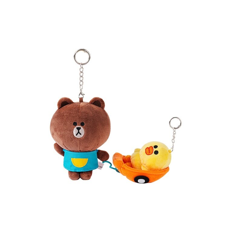 M&G SHOP x LINE FRIENDS Бурый медведь и Кони Кукла Милый Плюшевые брелки 30 см