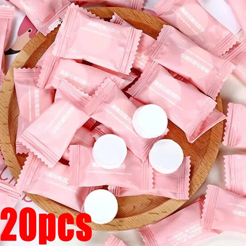 Одноразовые сжатые полотенца из хлопка 20PCS