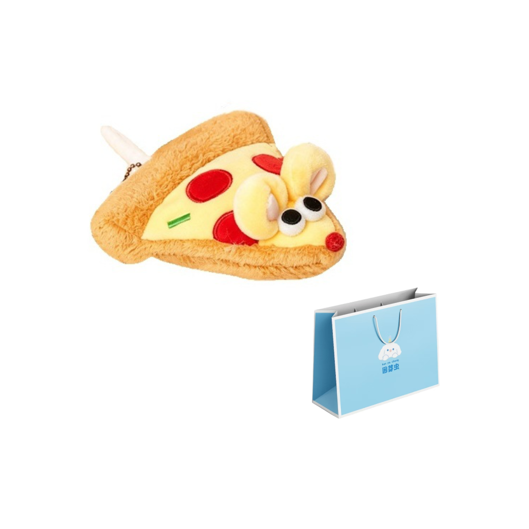 KUNYACHONG Милый стиль Мягкий Pizza Мышка Food Кукольная игрушка Веселье Украшение Мышка Кукла Мягкие брелоки-игрушки 14CM